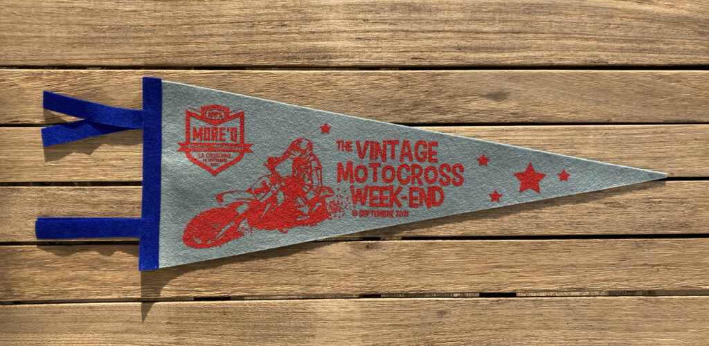 Grand Fanion "VINTAGE MOTO CROSS" - LE FANION FRANÇAIS