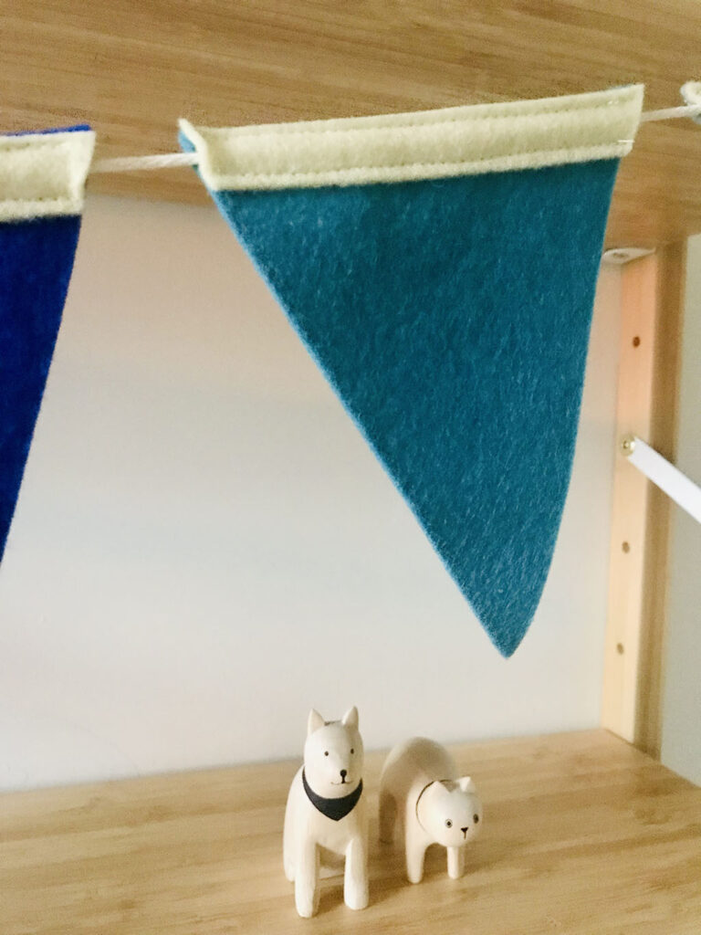 Guirlande tons bleus/verts - LE FANION FRANÇAIS